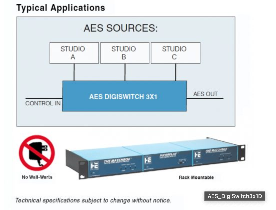 Henry Engineering AES DIGISWITCH 3X1 – Marketing Marc Vallee inc.