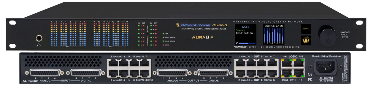 Wheatstone Aura8IP-3 I/O Processing Blade – Marketing Marc Vallee inc.